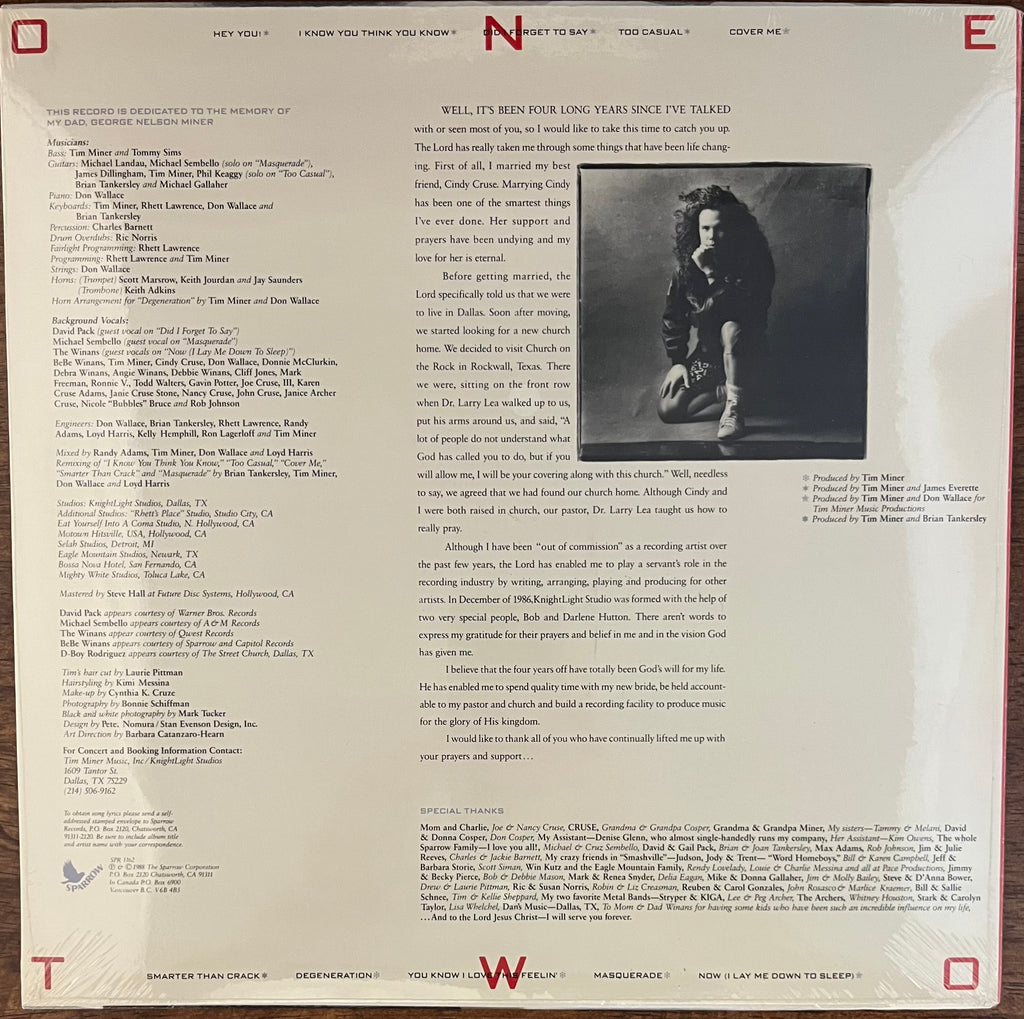 Tim Miner - I Know You Think You Know (Sealed Vinyl) 1988 — girdermusic.com