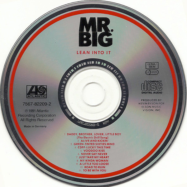 Mr. Big – Lean Into It (Pre-Owned CD) Atlantic 1991 — girdermusic.com