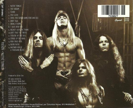 Poison – Native Tongue (Pre-Owned CD) Capitol Records 1993 ...