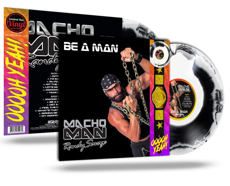 MACHO MAN RANDY SAVAGE - BE A MAN (Limited Run Vinyl) BLACK & WHITE wi ...