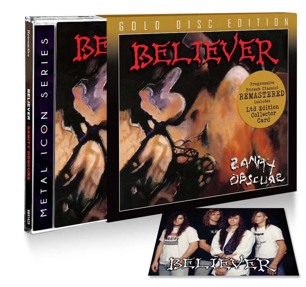 BELIEVER - SANITY OBSCURE (*NEW-DELUXE GOLD CD + CARD, 2023, Bombworks ...